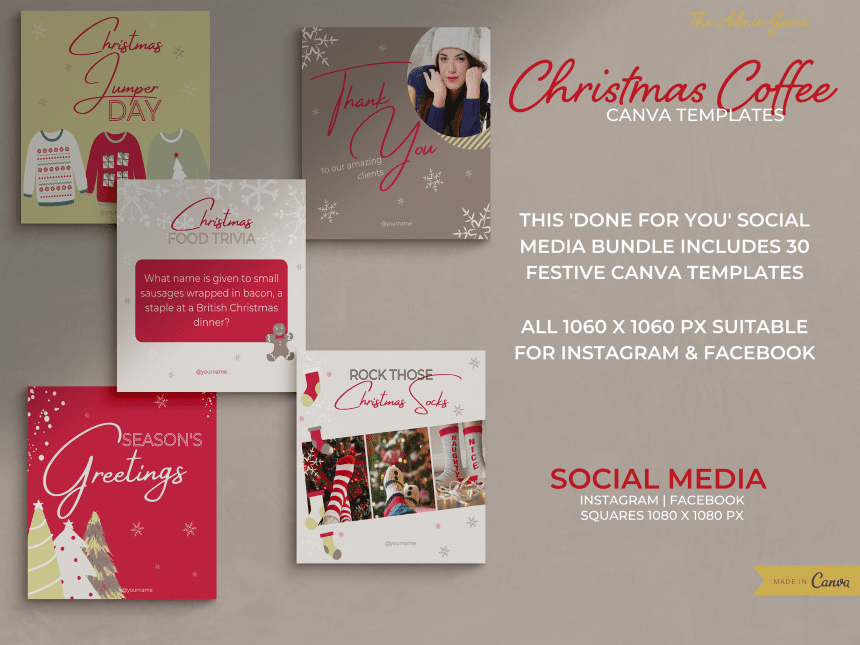 Christmas Canva Template Bundle | Digitally Dazzling®