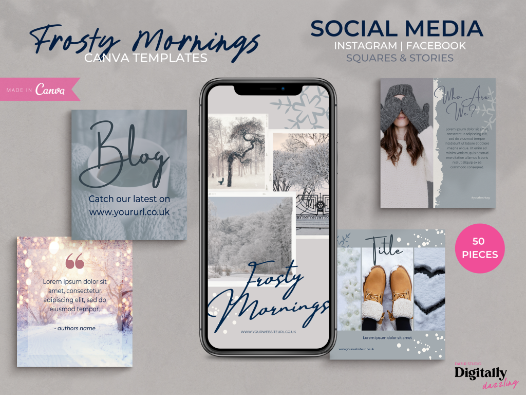 Frosty Mornings | Winter Social Media Package | Digitally Dazzling®